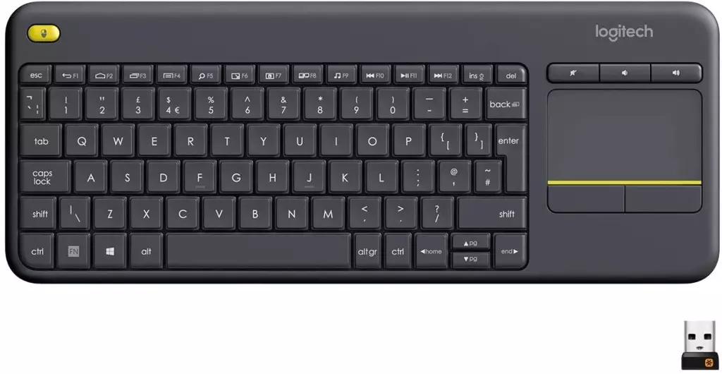 Logitech K400 Plus bezvadu skārienekrāna televizora tastatūra