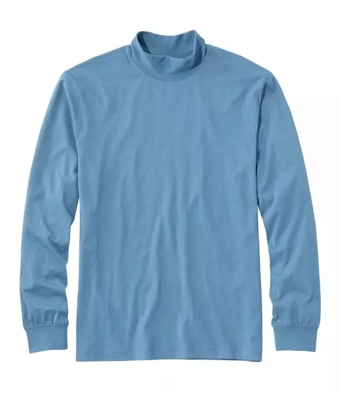 סוודרים מדומים לגברים L.L.-Bean-Carefree-Un-shrinkable-Mock-neck-Shirt