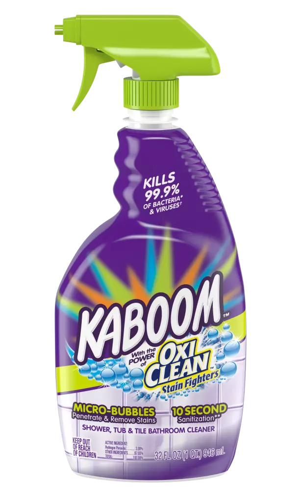 καλύτερο καθαριστικό μπανιέρας kaboom μπανιέρα ντους πλακάκια oxiclean