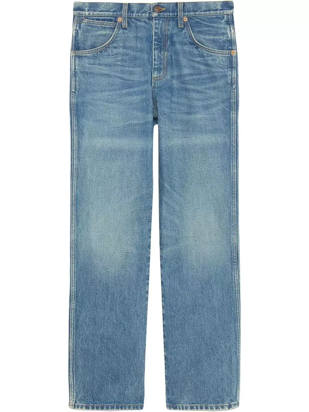 Gucci Yakatwasuka-Leg Jeans, yakanakisa dhizaini jeans yevarume