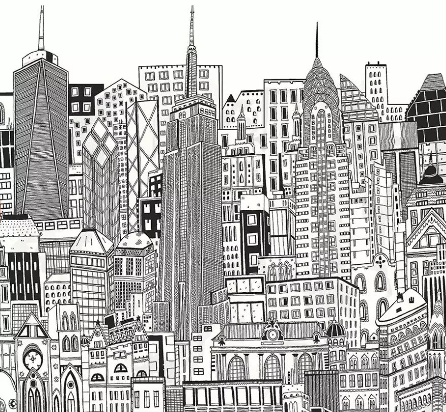 City Sketch ndi Wallpaper Direct
