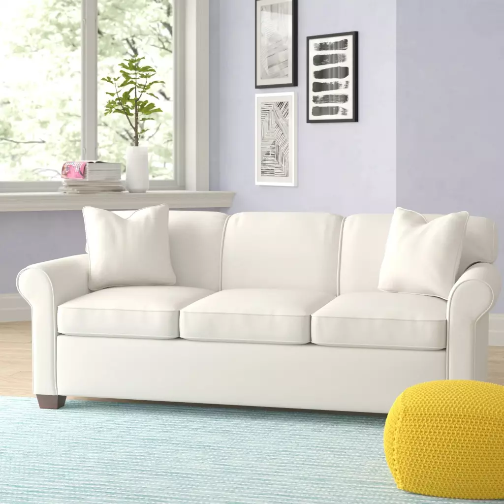 Cloud Couch dupe in bianco a wayfair