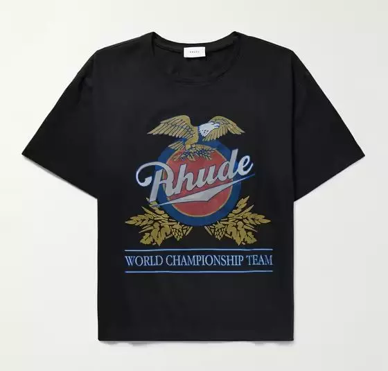 Rhude-Logo-Print-Jersey-T-särk