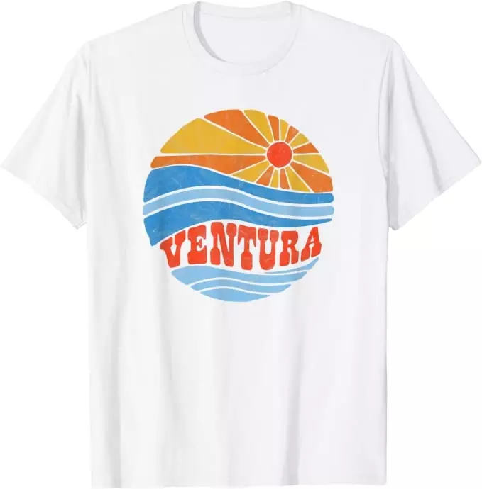 Surf-Hippy-Beach-Van-Tees-Retro-Ventura-Surf-Tee