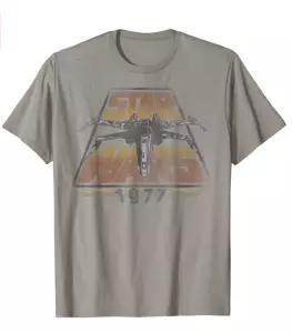 Camiseta gráfica retro vintage de Star Wars X-Wing 1977