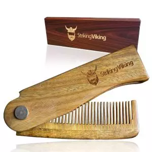 Beard Comb Wood Folding