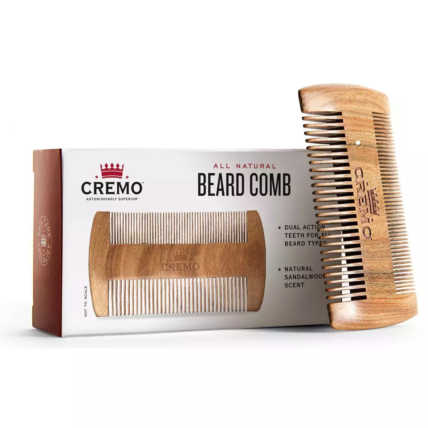 Cremo Premium Dual-Sided Sandalwood Beard Comb
