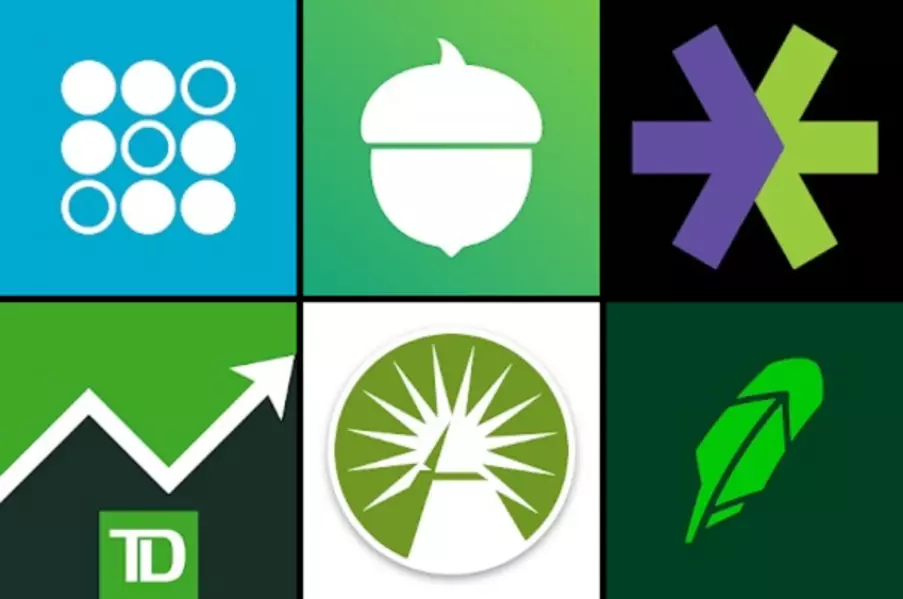 Logotyper för appar för aktieinvesteringar