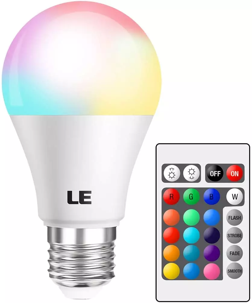 LE RGB spalvas keičiančios lemputės