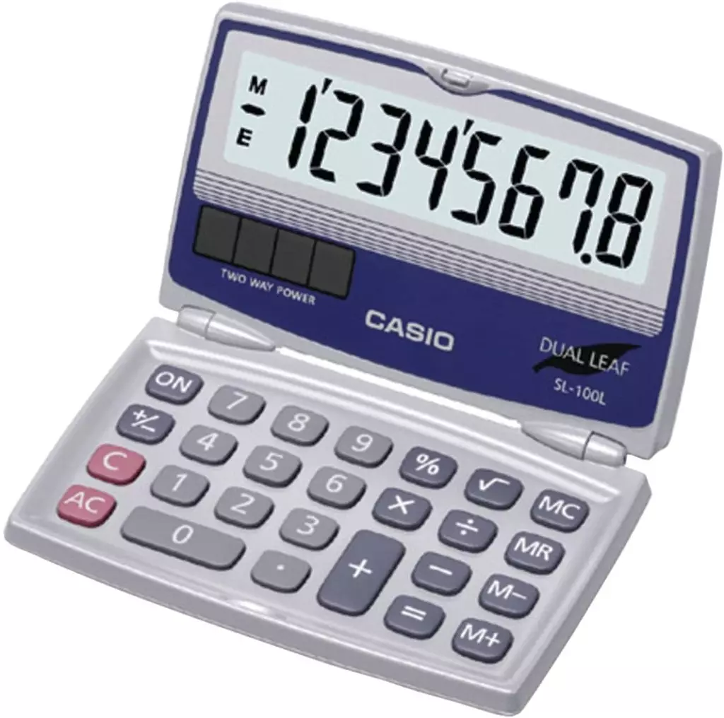 Casio SL-100L энгийн нарны эвхдэг компакт тооцоолуур, шилдэг тооцоолуур