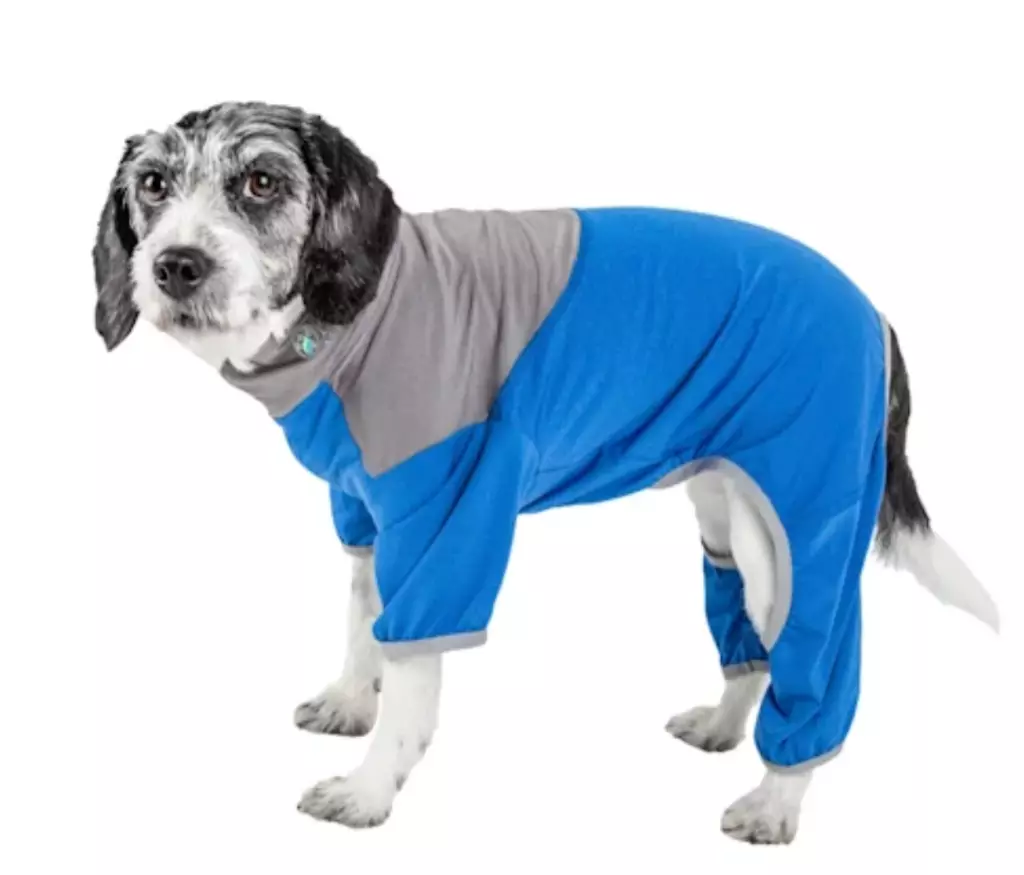 Pet Life Active Embarker ژاکت های گرم کننده تمام بدن سگ آبی
