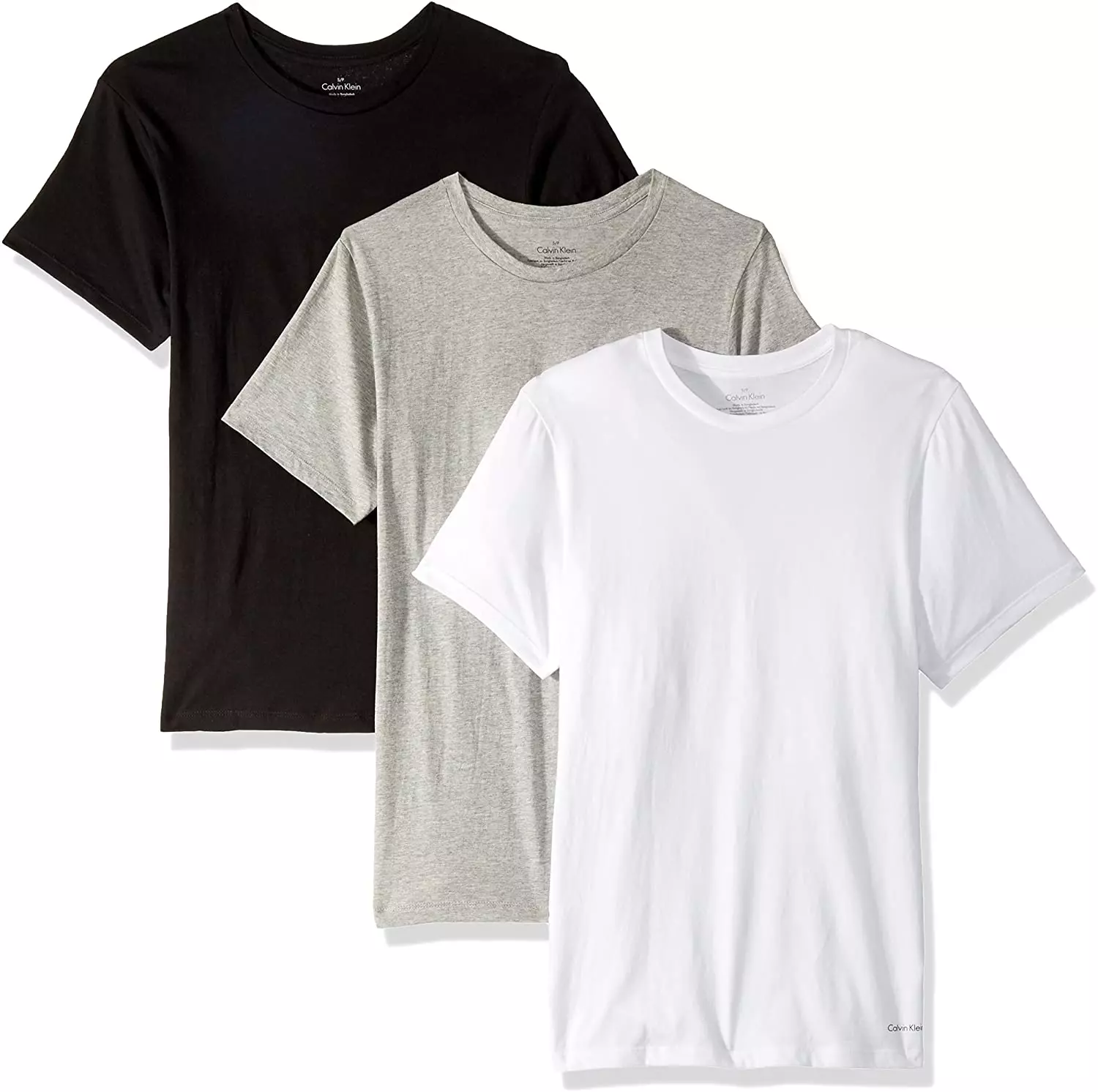 Camisetas de cuello redondo de Calvin Klein de algodón elástico