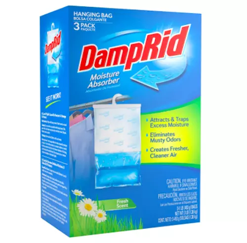 Bolsa colgante DampRid absorbente de humidade, paquete de 3