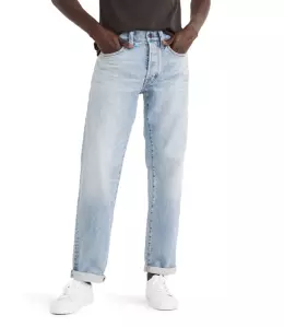 Madewell Malstreĉita Rekta Aŭtentika Flex Selvedge Jeans