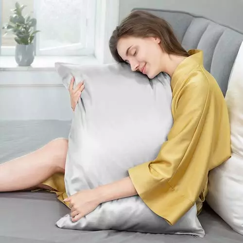 JIMOO Natural 22mm Silk Pillowcase maka ntutu na akpụkpọ