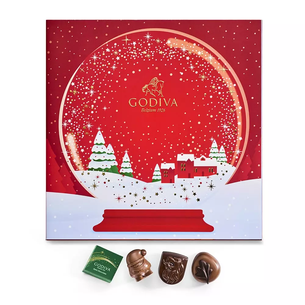 Празничен луксозен шоколадов адвент календар Godiva
