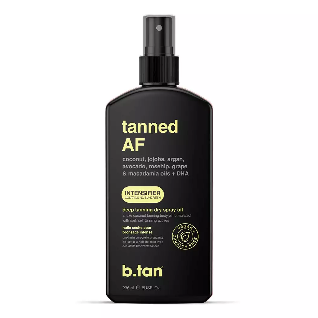 b.tan Tanned AF Tanning Spray Aceite