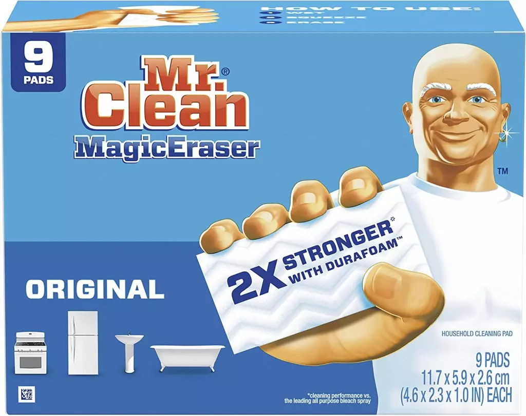 Mr Clean Magic Eraser Original, ທຳຄວາມສະອາດແຜ່ນຮອງພື້ນດ້ວຍ Durafoam