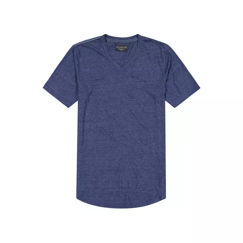 Goodlife marineblå T-shirt med v-hals