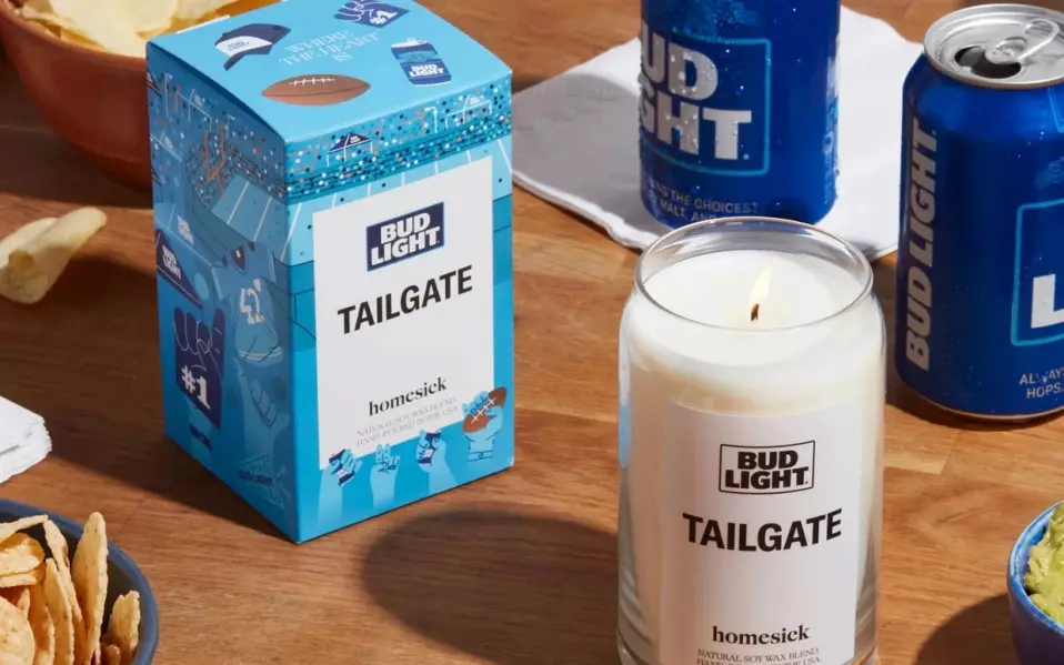 Homesick Candles Bud Light Tailgate Candle