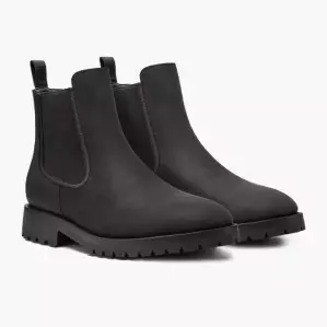 Thursday Boot Company սև փայլատ տղամարդու երկարաճիտ կոշիկներ