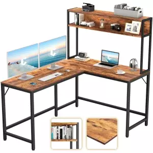 CubiCubi L-Shaped Desk, мыкты үй кеңсе столдору