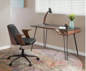Скляний стіл Lumisource, найкращі столи для домашнього офісу