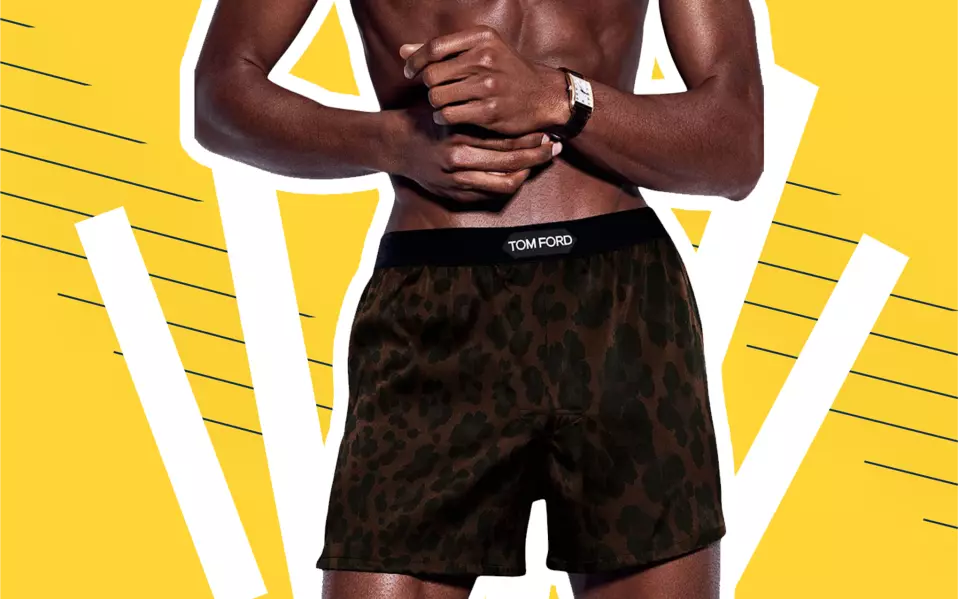 Herre Logo-Band Leopard Silke Boxers