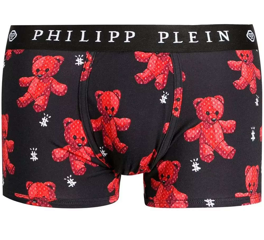 Philipp-Plein-Teddy-Bear-Print-Briefs Bescht Designer Underwear fir Männer