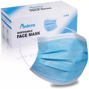 Modenna blauw wegwerp gezichtsmasker 50-pack