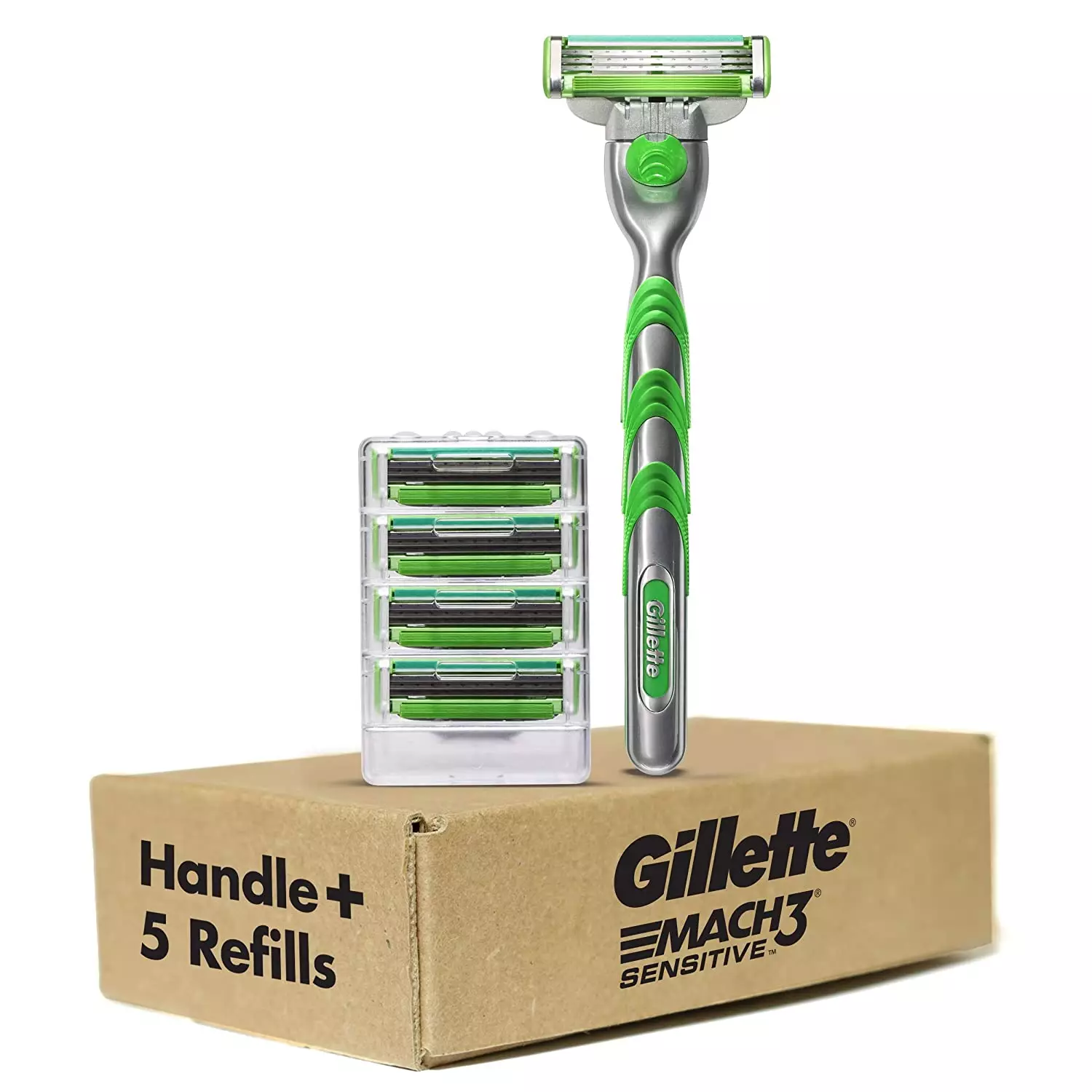 Gillette Mach3 Sensitive Erkek Tıraş Bıçağı Sapı + 5 Yedek