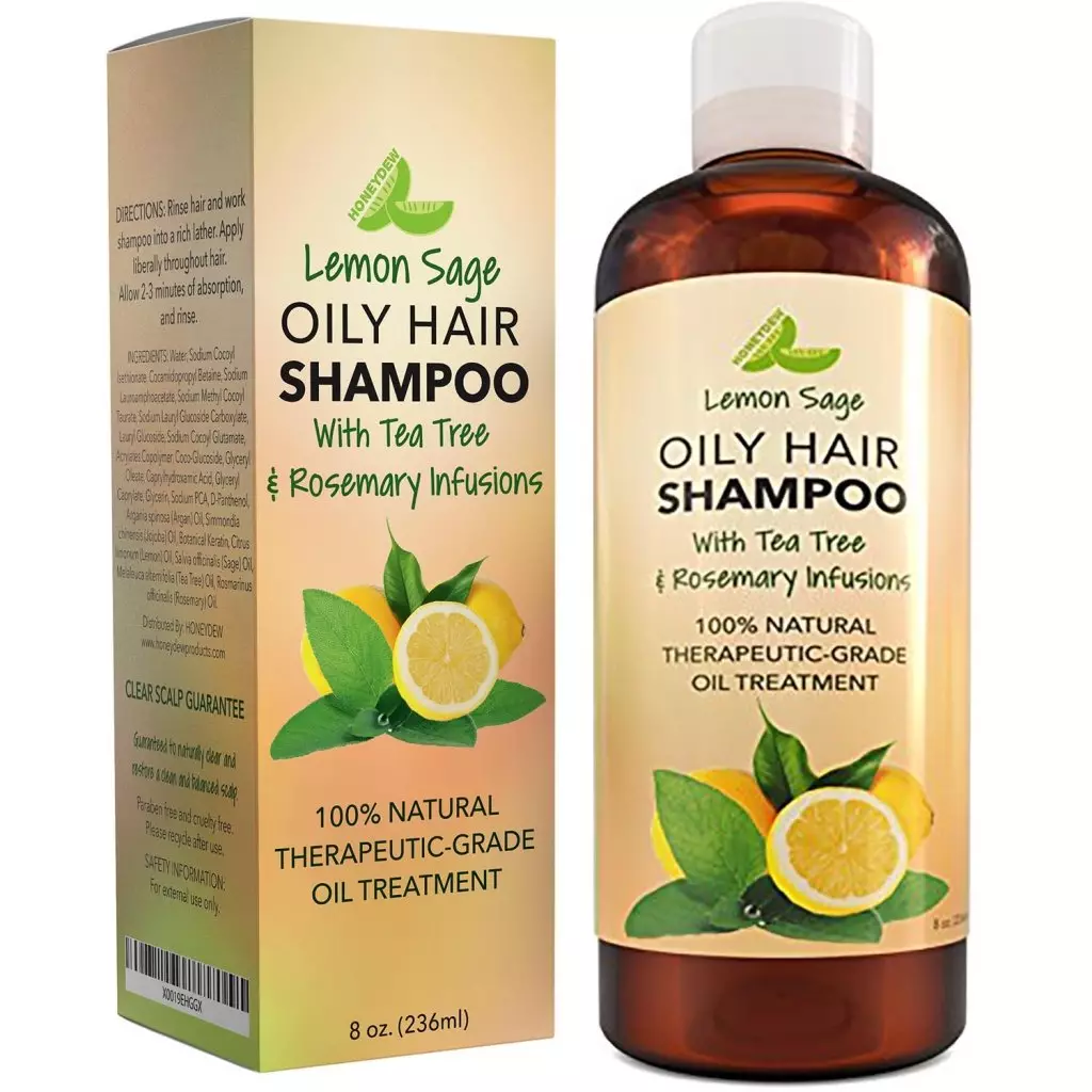 Yağlı Saçlar İçin Honeydew Limon Adaçayı Hacim Veren Şampuan