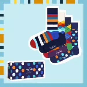 Faly socks big dot gift box 4-pack, fanomezana Krismasy tsara indrindra