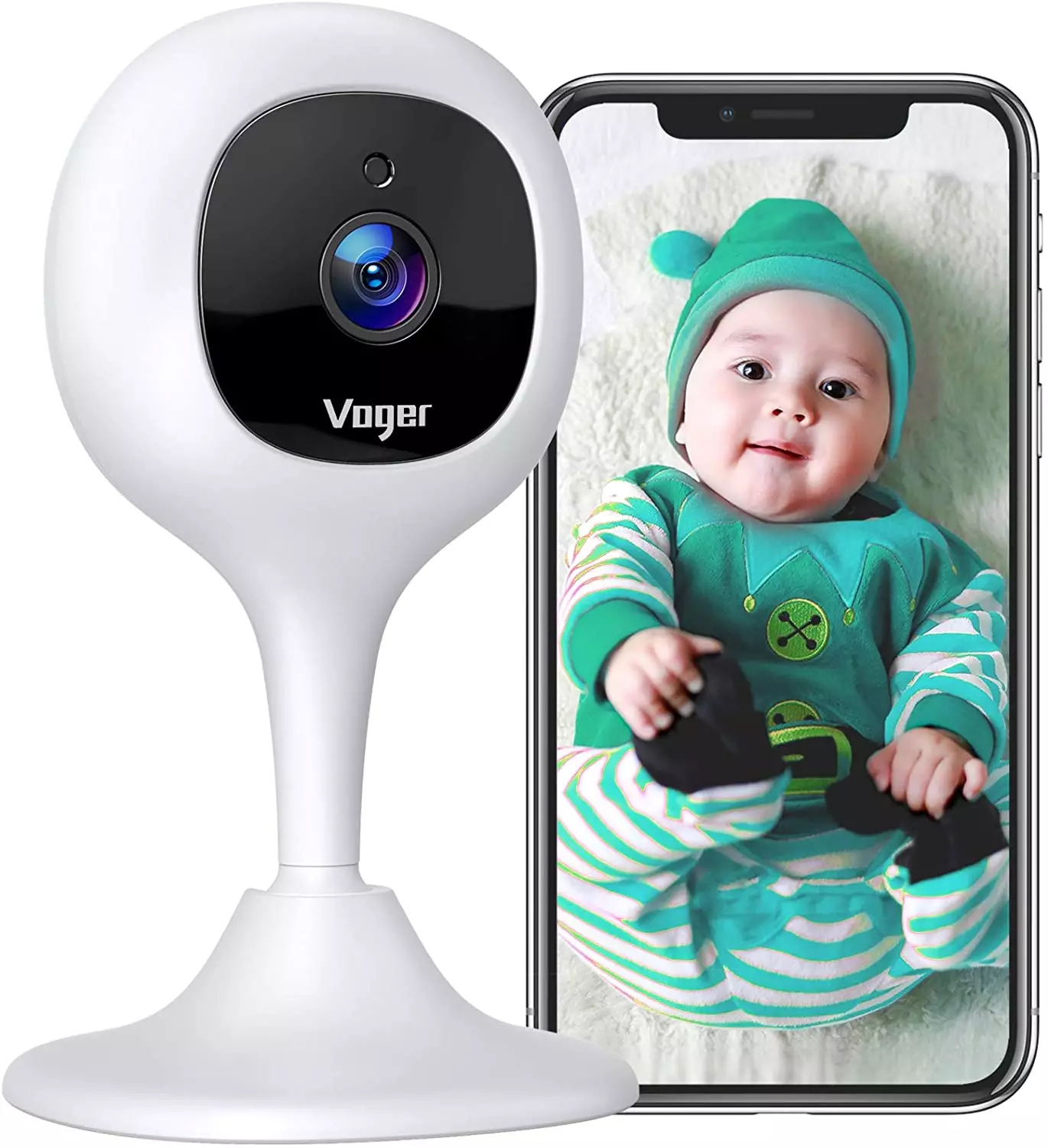 Voger Baby Monitor Camera nge 2-Ndlela Audio