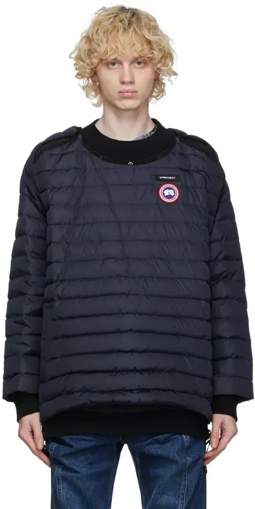 YProject-Navy-Canada-Goose-edition-Down-Hybridge-Pullover