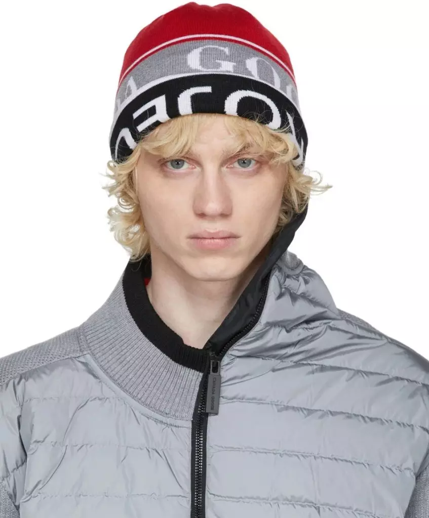 I-YPROJECT-Reversible-Red-Grey-Canada-Goose-Edition-Wool-Beanie