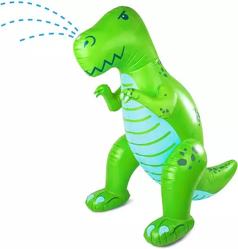 BigMouth Inc. Ginormous Inflatable Green Dinosaur Yard Summer Sprinkler