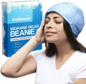 ledena kapa naravno lajšanje migrene, klobuki za glavobol