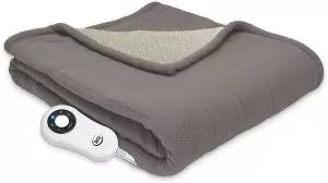 Serta Reversible Sherpa/Fleece Electric Throw Blanket