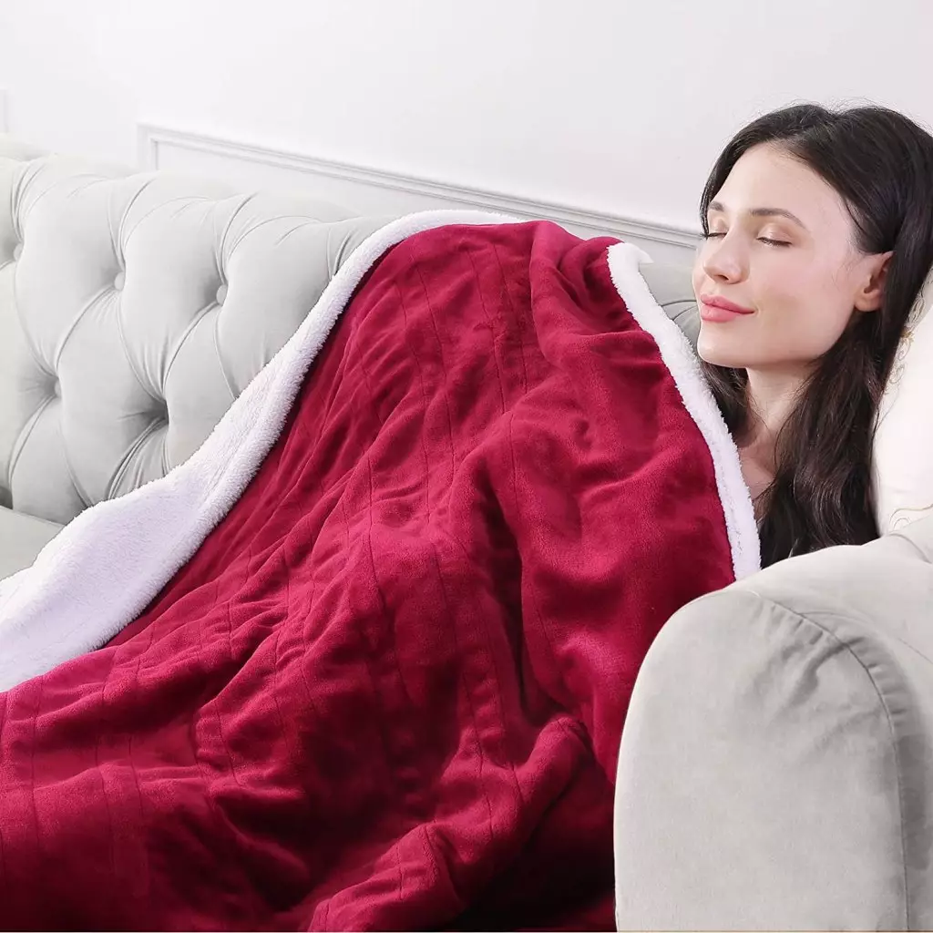 N\B Electric Heated Sherpa Blanket