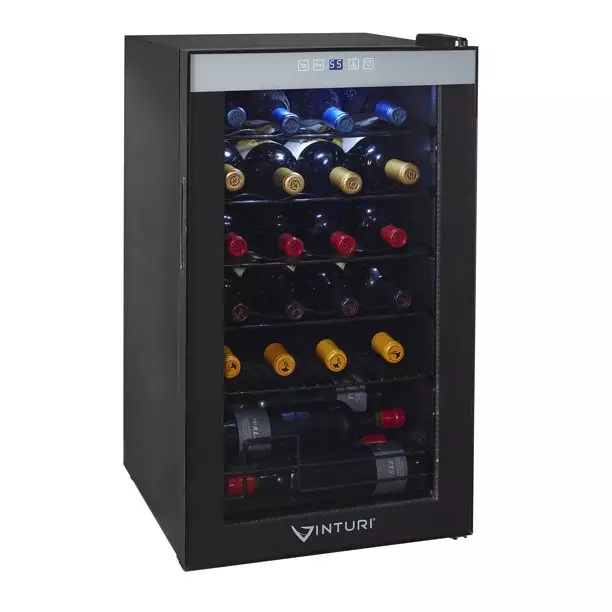 ម៉ាស៊ីនត្រជាក់ Vinturi 24-Bottle Freestanding Wine Chiller