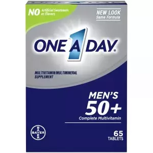One A Day Men's 50+ Complete Multivitamin, molemo ka ho fetisisa multivitamins bakeng sa banna