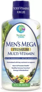 Men's Mega Premium Liquid Multivitamin, li-multivitamine tse ntle ka ho fetisisa bakeng sa banna