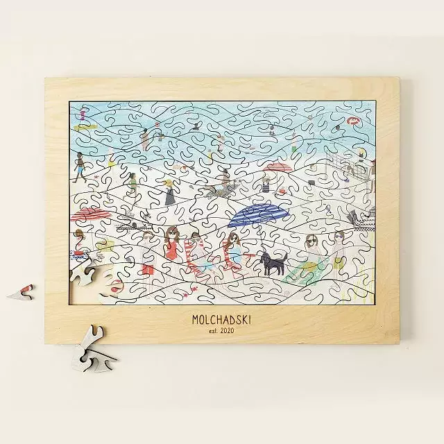 At the Beach Personalized Family Puzzle