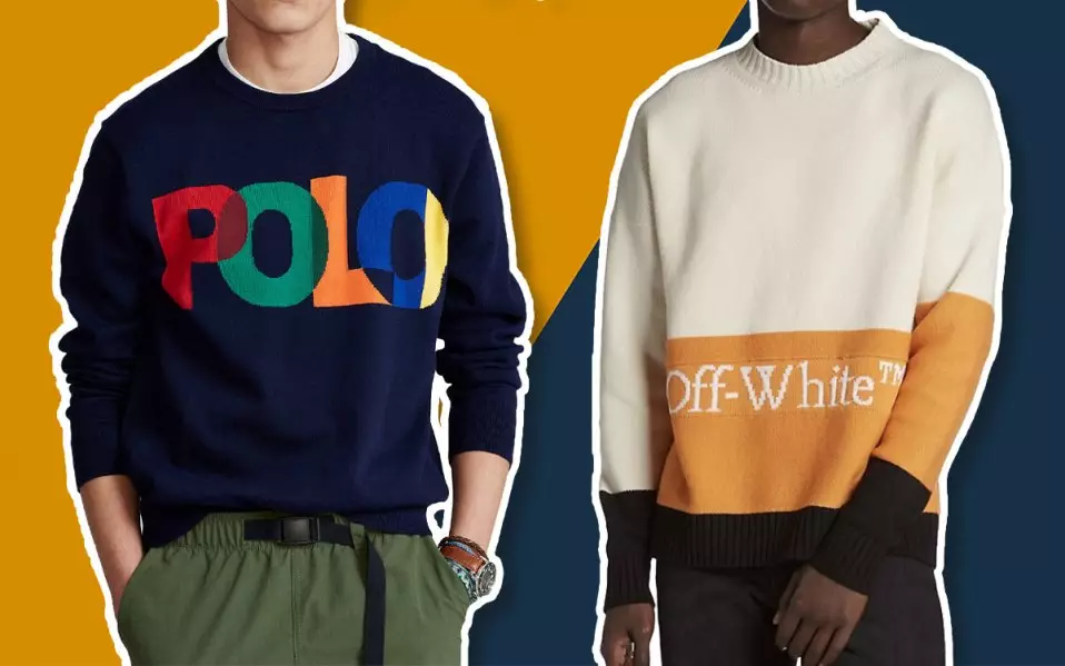 Sweaters logo designer ji bo mêran dikevin