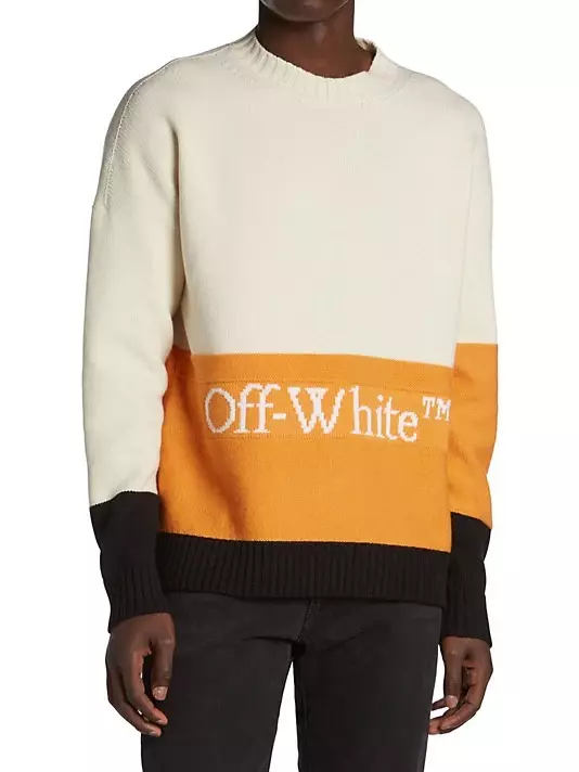 אוף-וויט-Colorblocked-Wool-Sweater