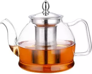 ምርጥ ሻይ infusers hiware ብርጭቆ teapot
