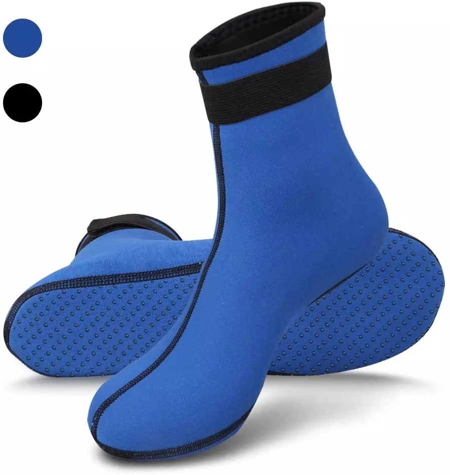 синие неопреновые носки