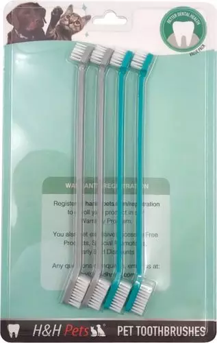 Зубныя шчоткі H&H Pets з двума галоўкамі