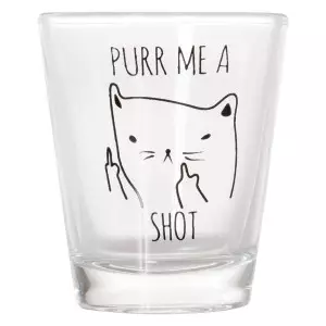 Purr Me a Shot Glass